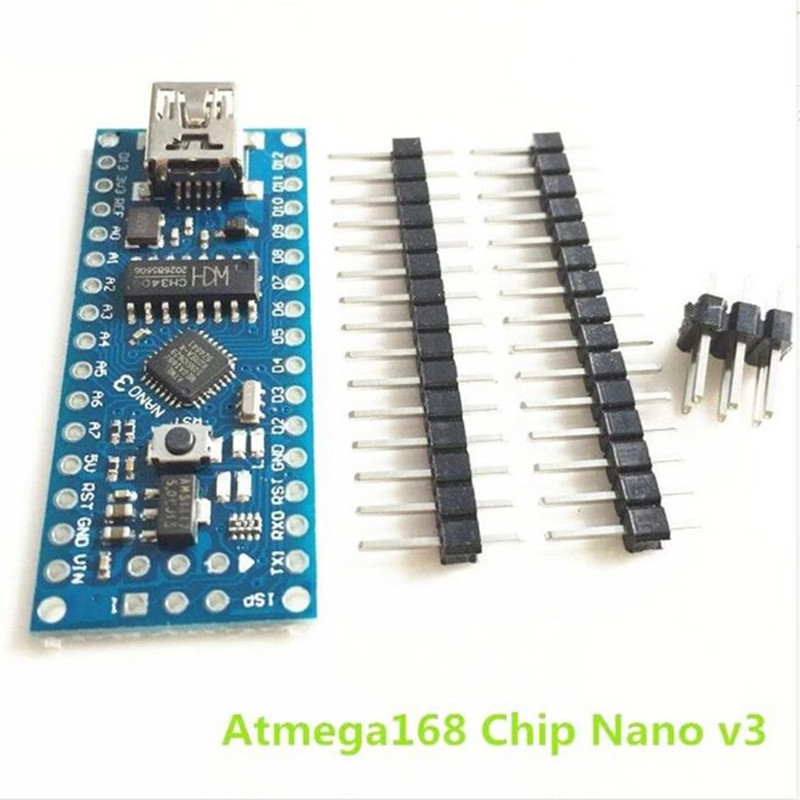 Nano V3.0 ATmega168 USB 16M 5V Microcontrolador CH340G Placa Mini ATmega168 CH340G UART 16Mhz ...
