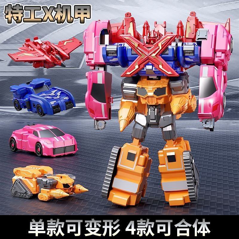 Equipe de Mini Agentes Transformadores Toy X Mecha Robot Carro Robô ...