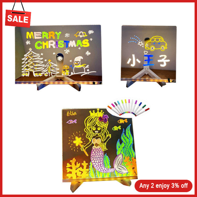 Quadro De Notas ABB LED De Apagamento A Seco Com Suporte Acrílico ...