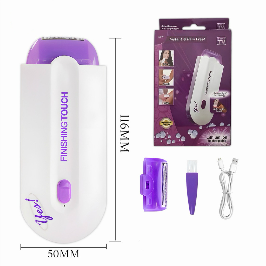 Depilador eletrico feminino/masculino Recarregável Facial e Corporal Removedor De Pelos fang ...