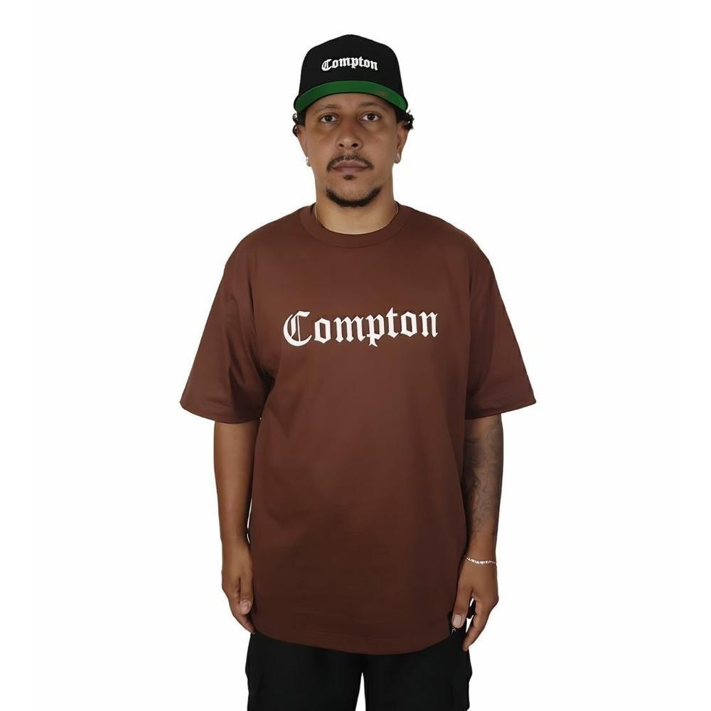 Camiseta Plus Size Compton Streetwear Masculina | Shopee Brasil