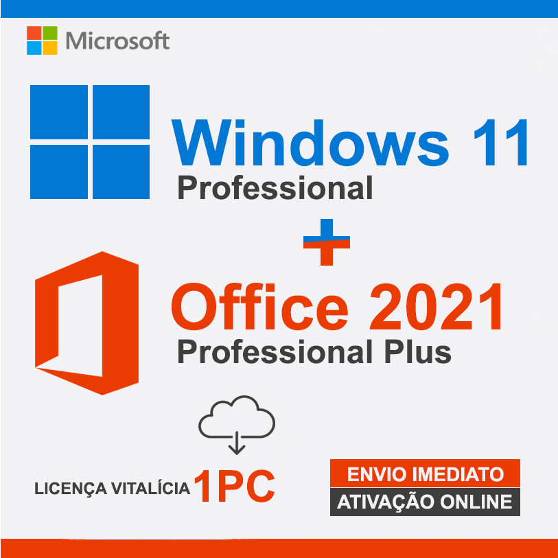 Windows 11 Pro + Office 2021 Pro - Vitalício - Envio Imediato | Shopee Brasil