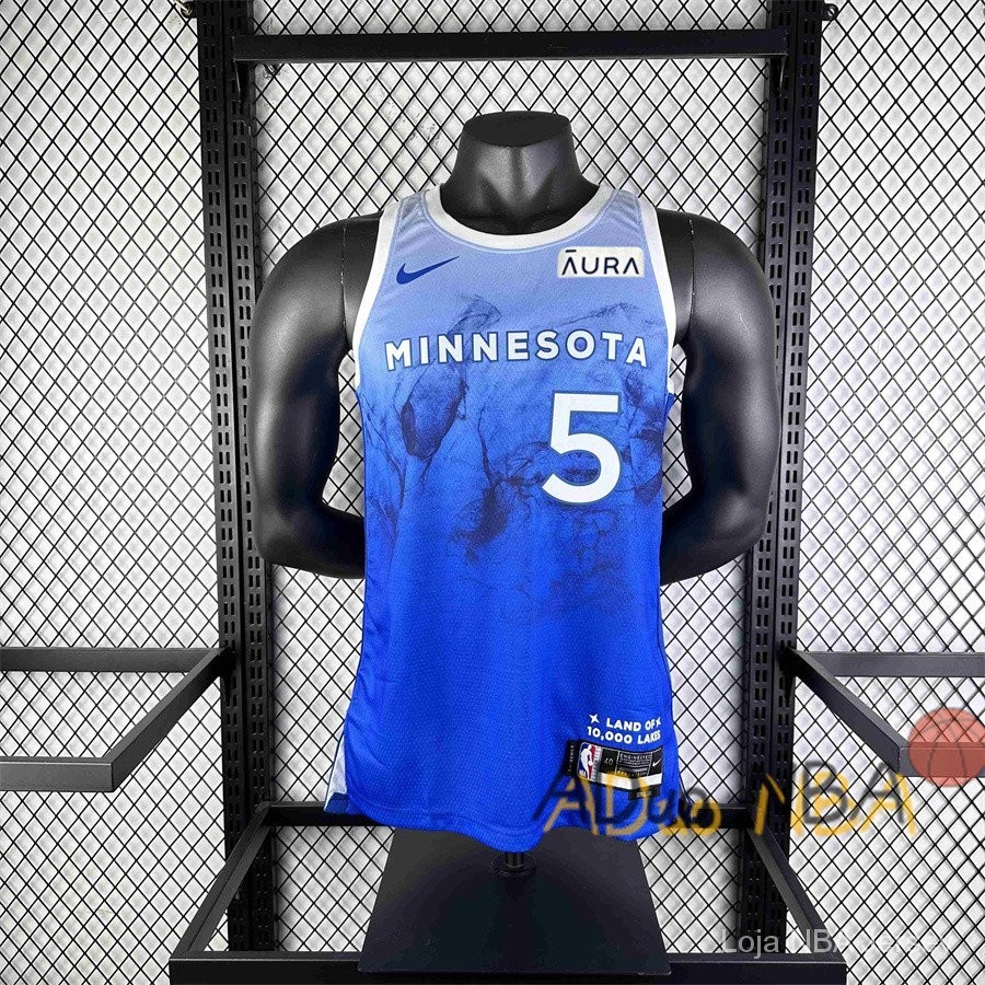 Hot pressed Camisa Minnesota Timberwolves Anthony Edwards 2024 city ...