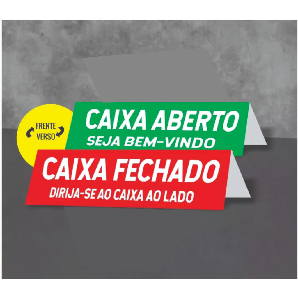 4 Placas Caixa Fechado Display 30x7cm Frente Aberto Balcao | Shopee Brasil