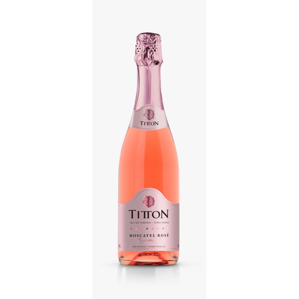 Vinho fino NACIONAL espumante TITTON MOSCATEL ROSÉ 750ml | Shopee Brasil