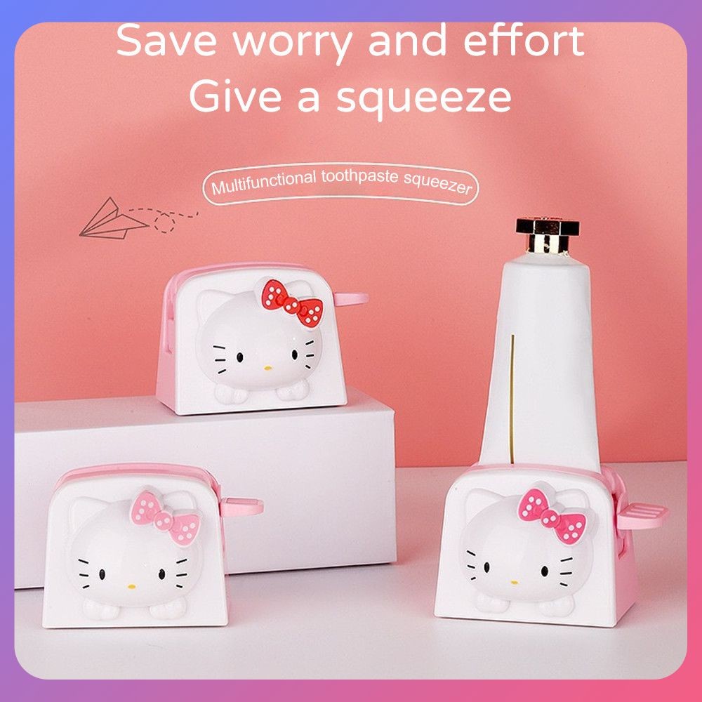 SR Sanrio Rolling Toothpaste Squeezer Cute Hello Kitty Kuromi Shampoo ...