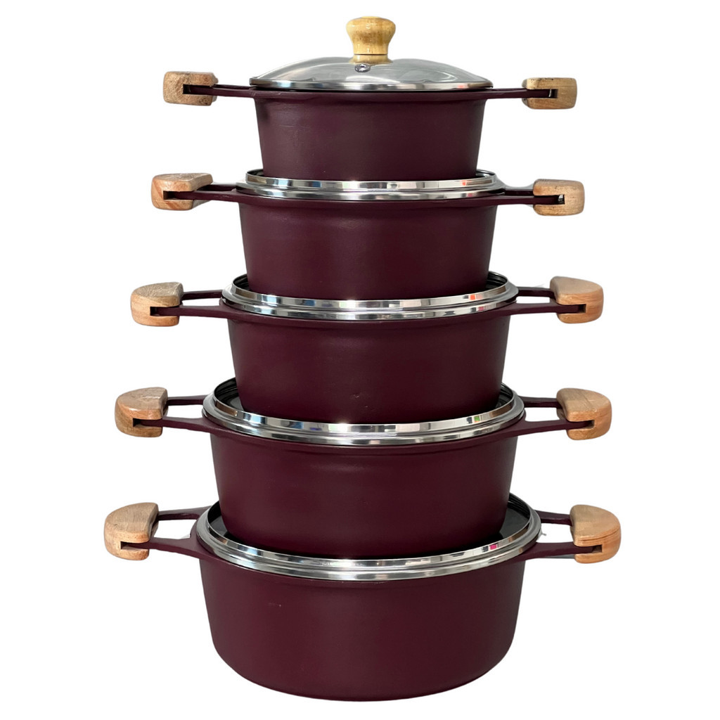 Conjunto Kit Jogo de Panelas 5 Peças Melissa Vinho com Ceramica ...