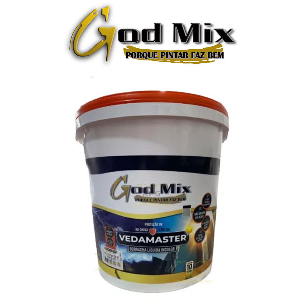 Vedamaster Impermeabilizante Borracha Liquida Transparente God Mix 10L ...