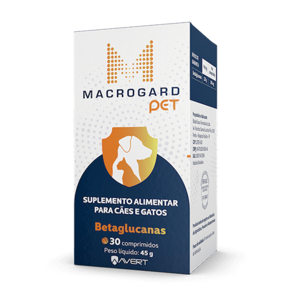 Macrogard Pet Suplemento para Cães Gatos 45g 30 comprimidos | Shopee Brasil