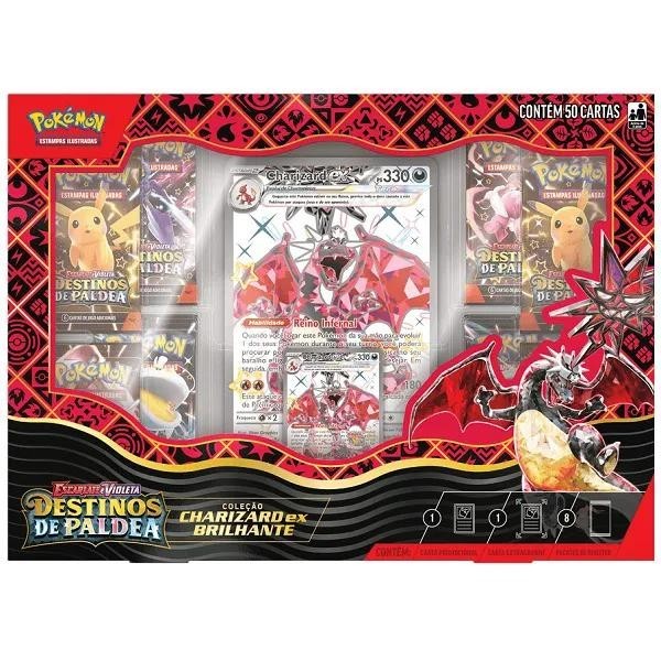 Charizard Ex Brilhante Destinos Paldea Pokémon - Copag 3379 | Shopee Brasil