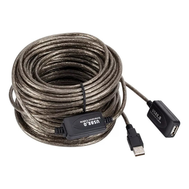 Extensor Usb 20 Metros 2.0 Amplificado Cabo 20m Extensão Usb | Shopee ...