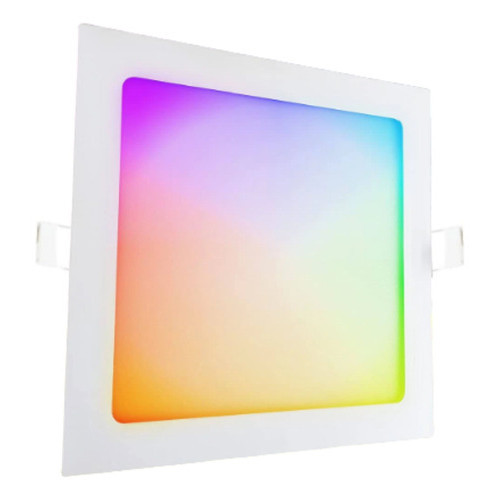 Plafon Luminaria Led 18w Embutir Quadrado Rgb + Cct Inteligente Wifi ...