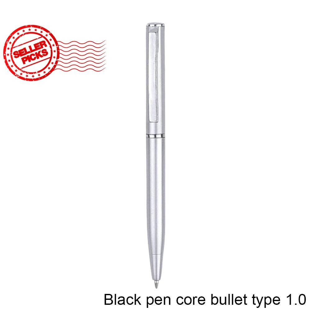 1/mini Caneta Esferográfica De Bolso , Metal Giratório , Óleo Preto ...