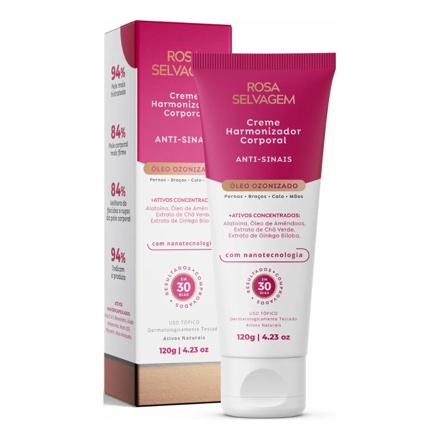Rosa Selvagem Creme Harmonizador Corporal Antissinais 120g | Shopee Brasil