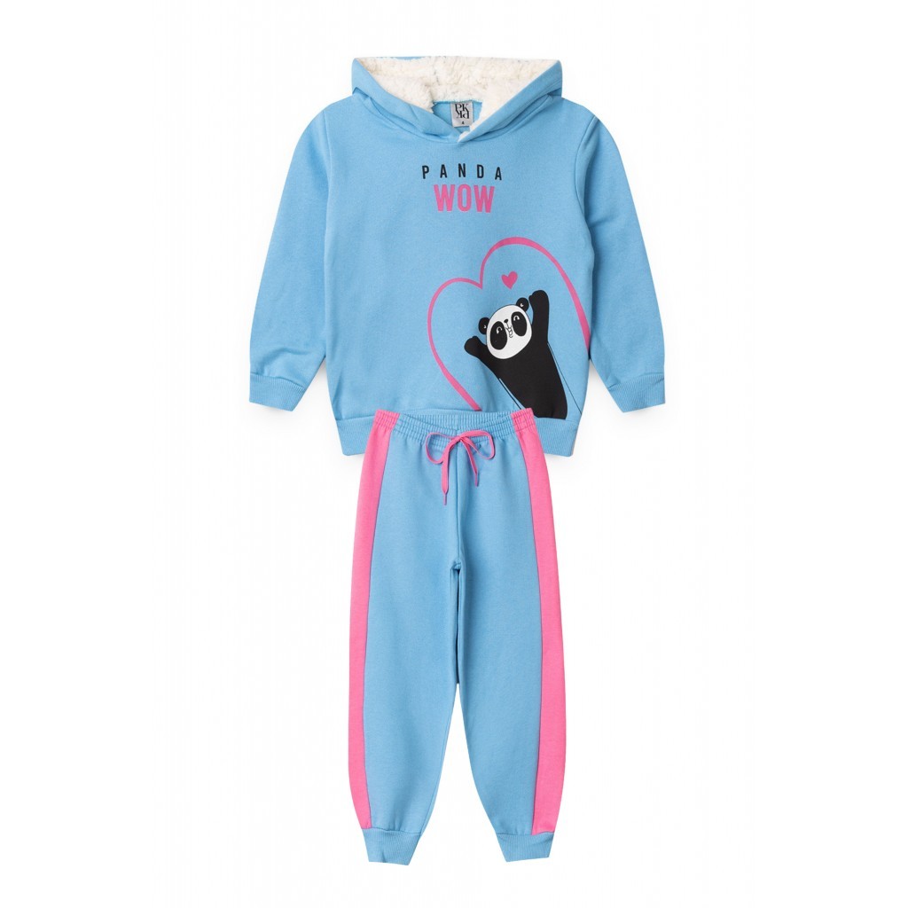 Conjunto Feminino Infantil Panda Wow Azul | Shopee Brasil