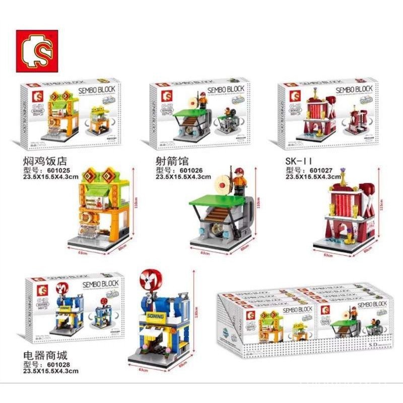 Mini Lego Type Blocks city view montar brinquedos para o presente de ...