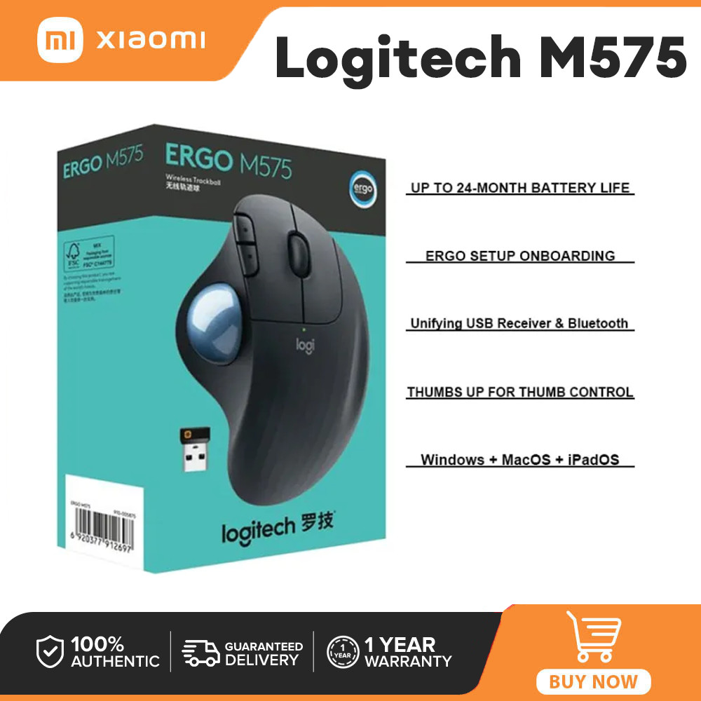 Logitech ERGO M575 Mouse Bluetooth Trackball Sem Fio Com Roda De Rolagem De Precisão ...