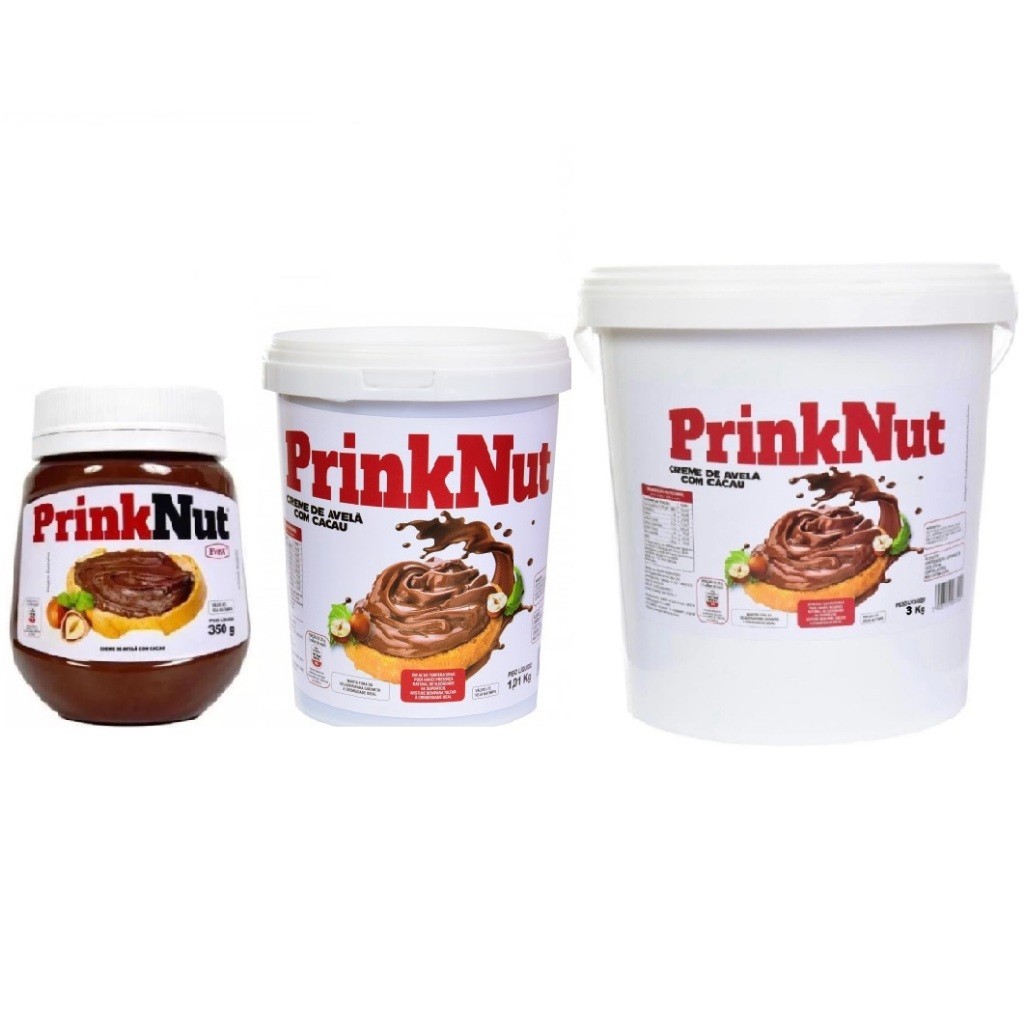 Creme de Avelã Chocolate Prinknut a Melhor Nutella 350g 1kg 3kg ...