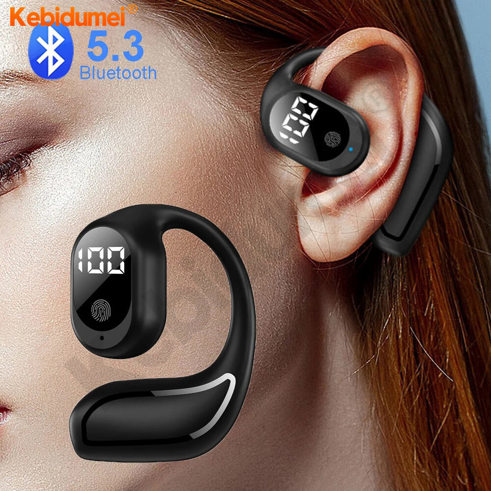 Fone De Ouvido Com Gancho TWS Bluetooth 5.3 Para Sem Fio Redução De ...