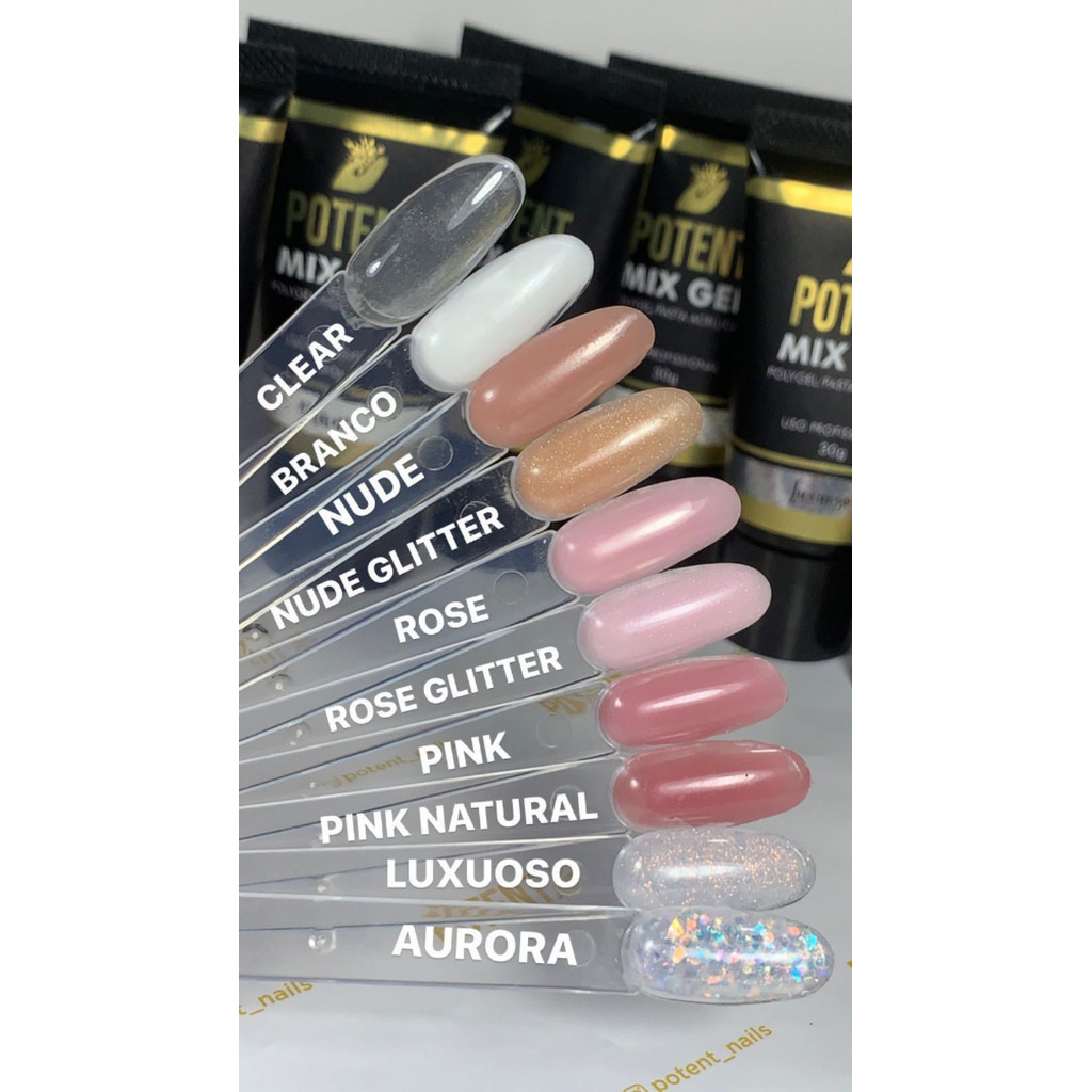 Mix Gel em Pasta - PolyGel - 30g - Potent Nails | Shopee Brasil