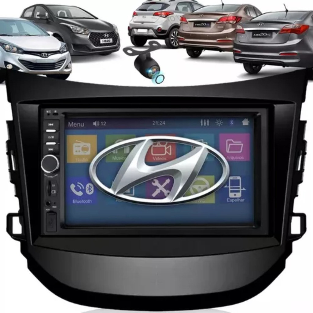 Central Multimidia Hb20 2017 Camera De Ré Bluetooth Espelha | Shopee Brasil