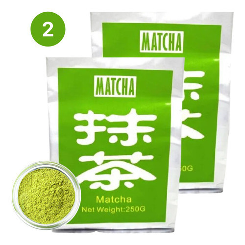 Kit 2 Pacotes Do Autêntico Chá Verde Matcha Solúvel 250g | Shopee Brasil