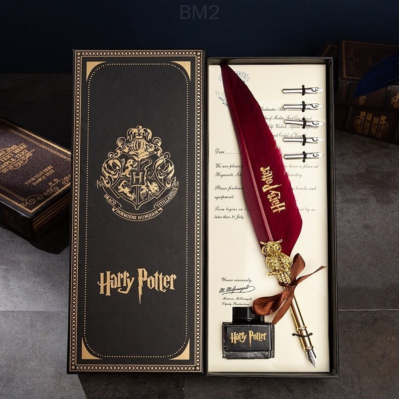 Harry Potter Pena Pen Quill Set Caligrafia Pen Set Quill Pen Fancy Pen ...