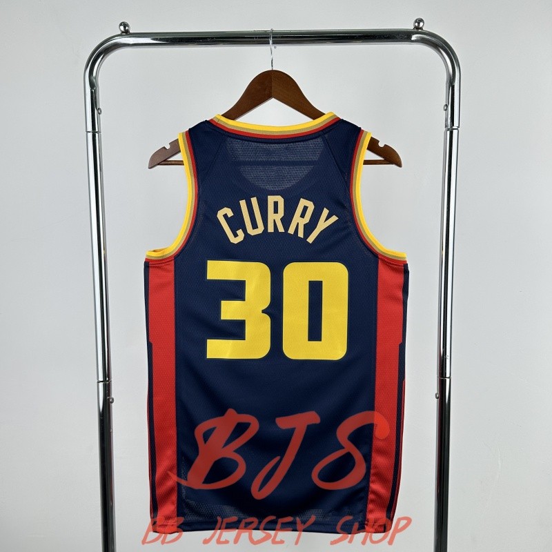 Camisa Hot Press GSW 2024-25 Azul Marinho Amarelo Com Gola Redonda | Shopee Brasil