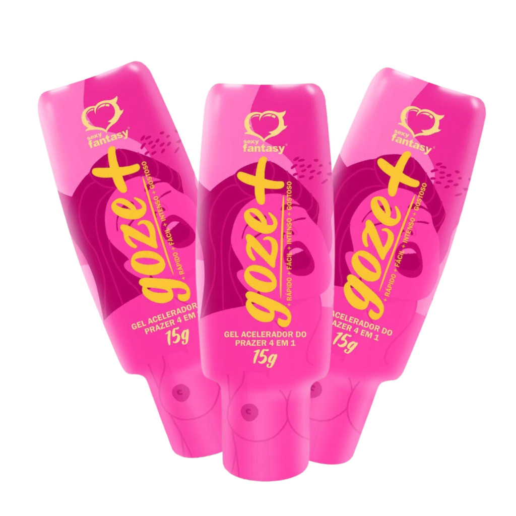 Kit 3un Goze+ Estimulante feminino 4em 1 Sexy fantasy 15g | Shopee Brasil