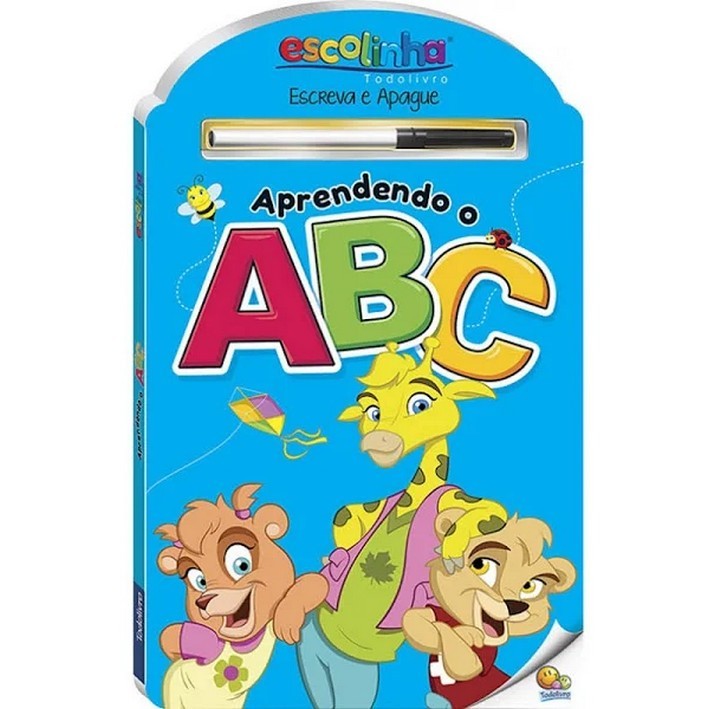 Escreva e Apague - Escolinha Todolivro - Aprendendo o ABC | Shopee Brasil