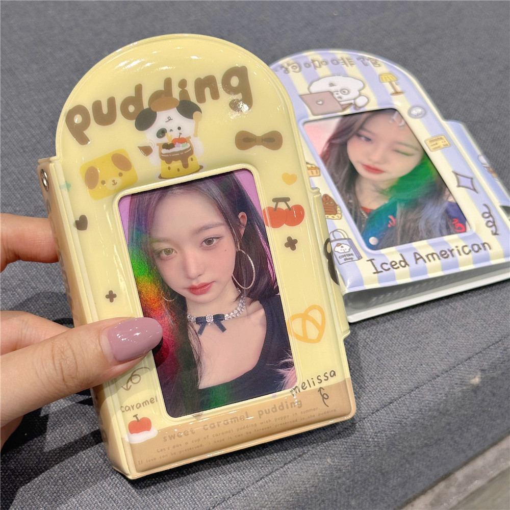 Novo Álbum de Fotos de 3 polegadas Creme Brulee Puppy Cafe com 32 Slots ...