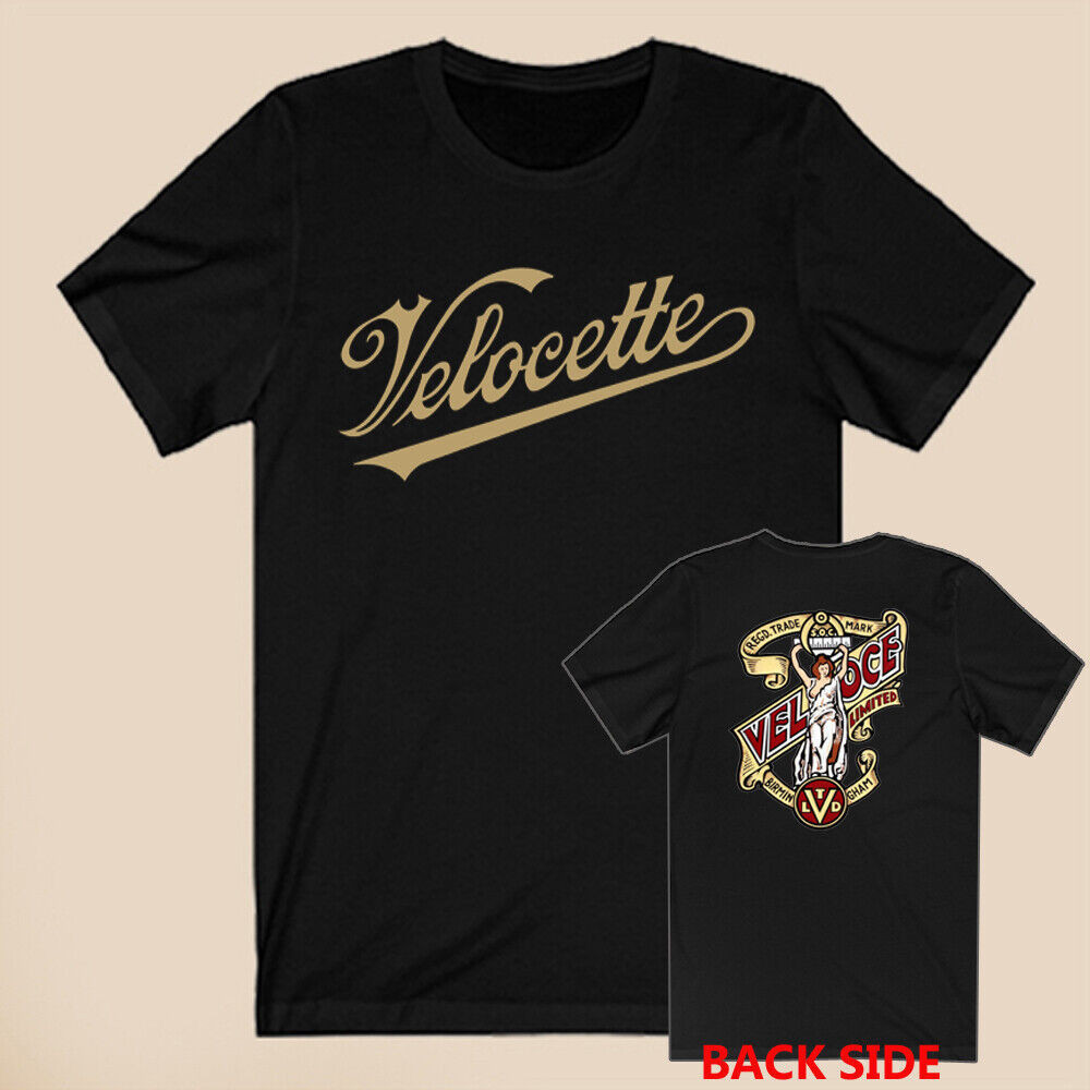 Camiseta Preta Masculina Velocette Motorcycles Racing Logo Symbol ...