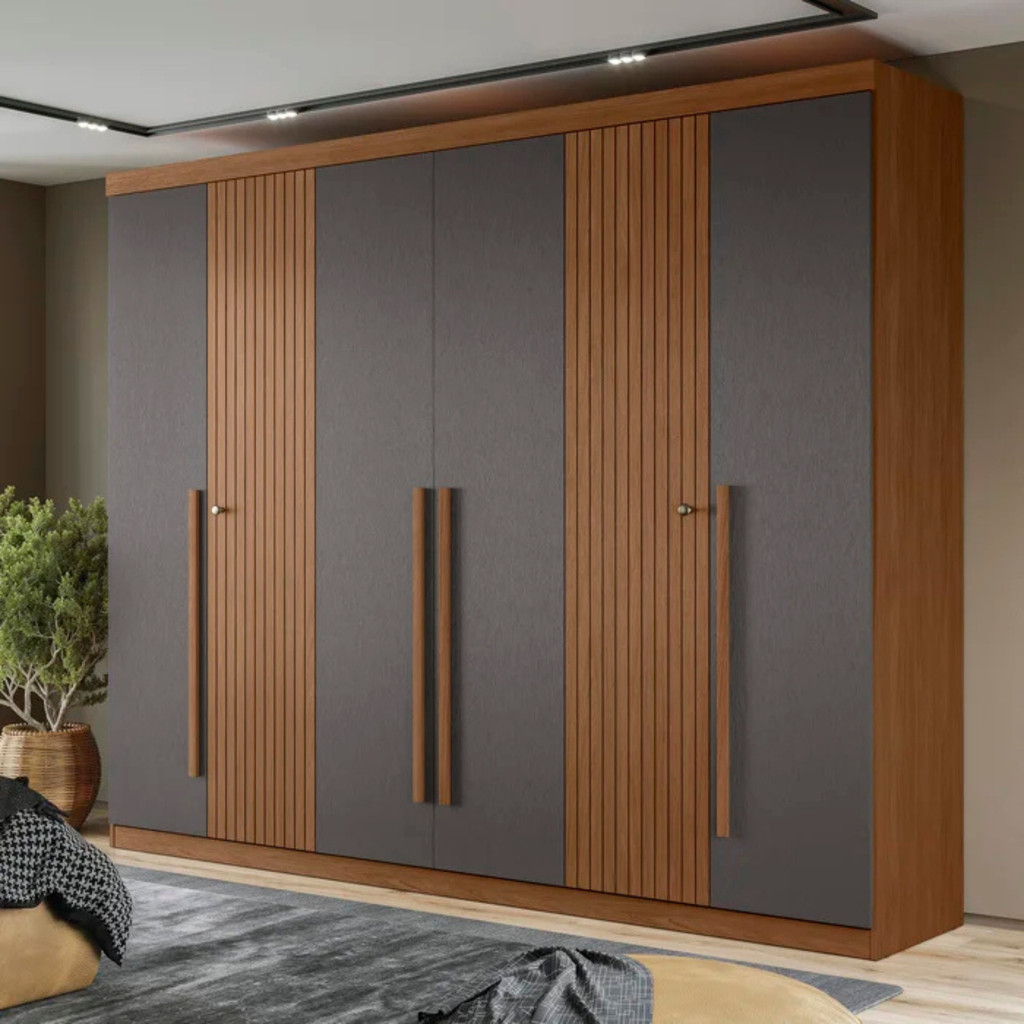 Guarda Roupa Casal 6 Portas Ripado Buriti Santos Andira Jatoba Jatobá ...