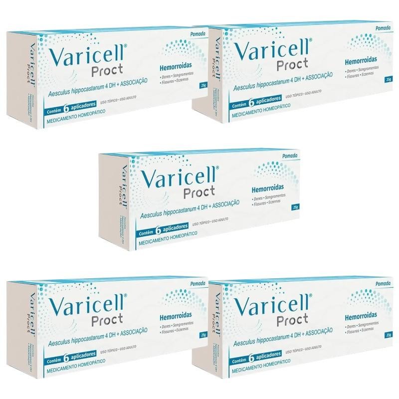 Varicell Proct Kit Com 5 Pomadas De 25g Cada | Shopee Brasil