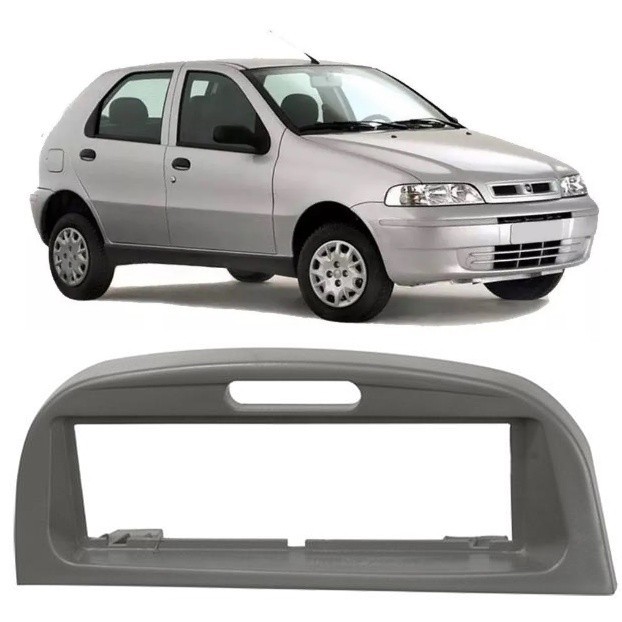 Moldura Painel Radio Toca Cd 1 Din Fiat Palio Siena Strada G2 Cinza | Shopee Brasil