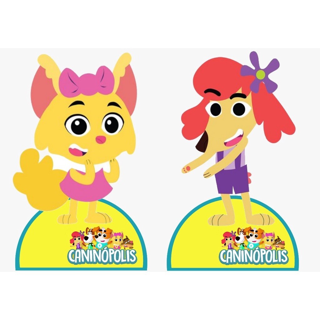 caninopolis kit decoração de festa infantil 4 display de mesa 20cm ...