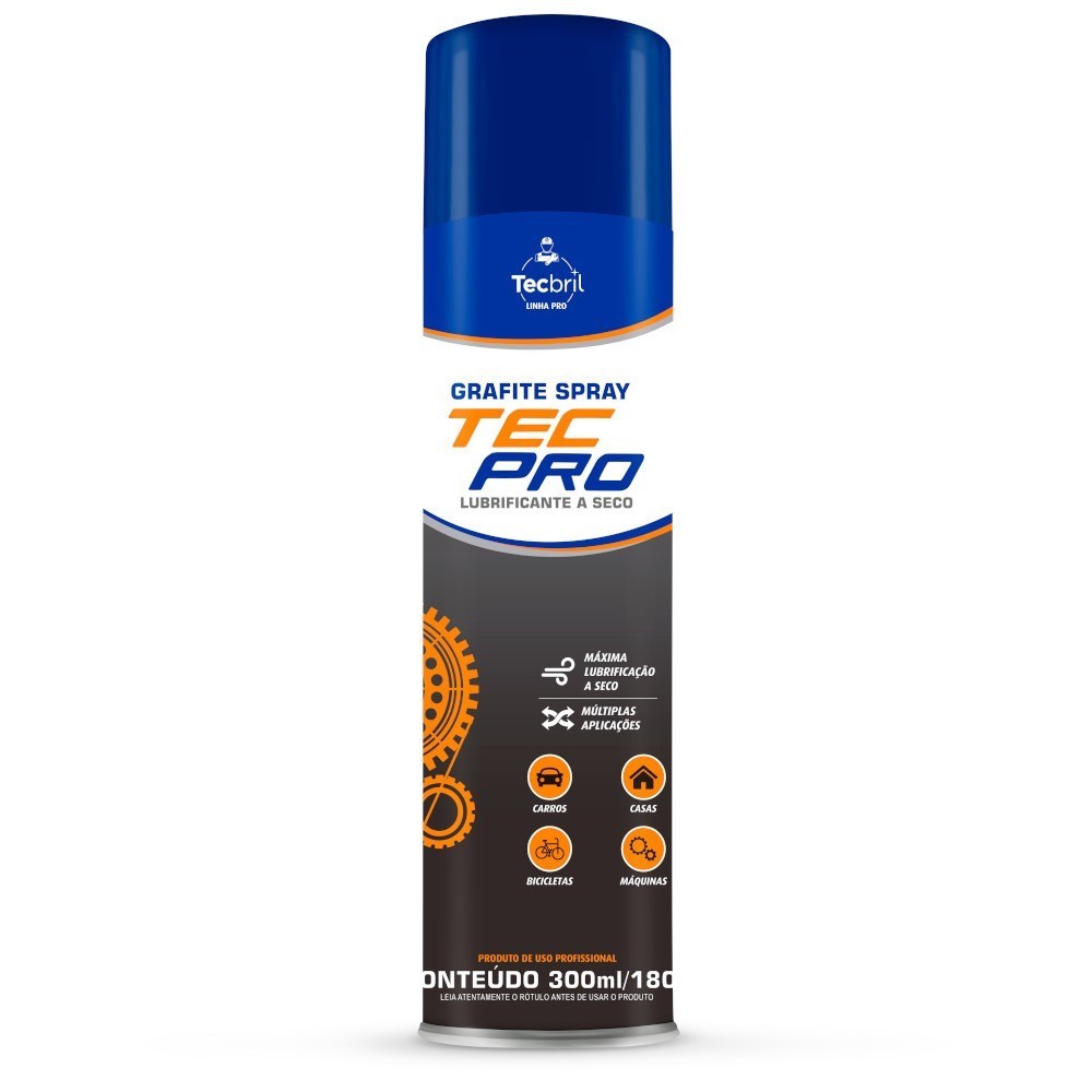 Grafite em Spray 300 ml Tec Pro - Tecbril | Shopee Brasil