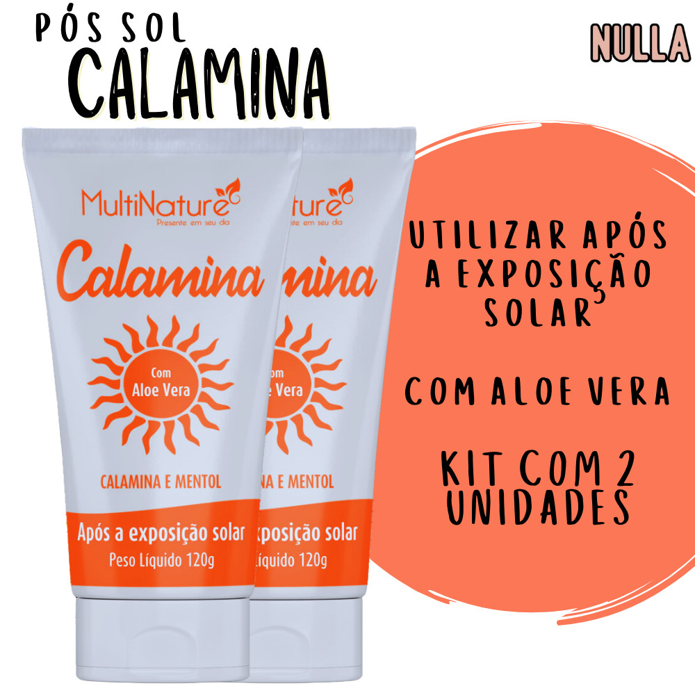 KIT C/ 2 UNID. CALAMINA PÓS SOL COM ALOE VERA Loção em bisnaga 120 g ...