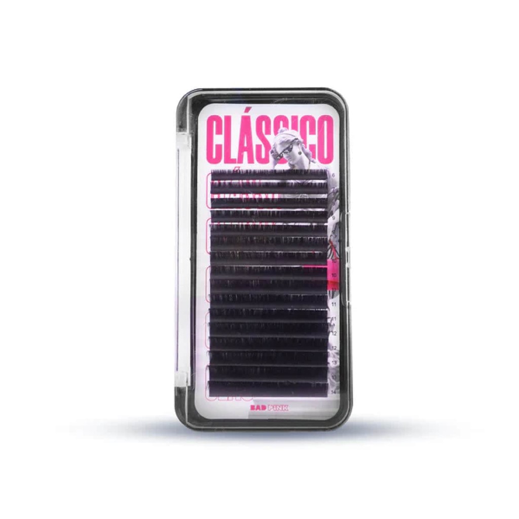 Cílios Bad Pink Clássico Curvatura D/M/L Extensão de Cílios | Shopee Brasil