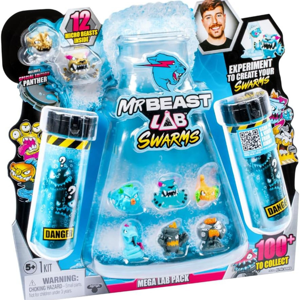 Mega Lab Com 12 Mini Bonecos Surpresa Swarms Mrbeast Lab | Shopee Brasil