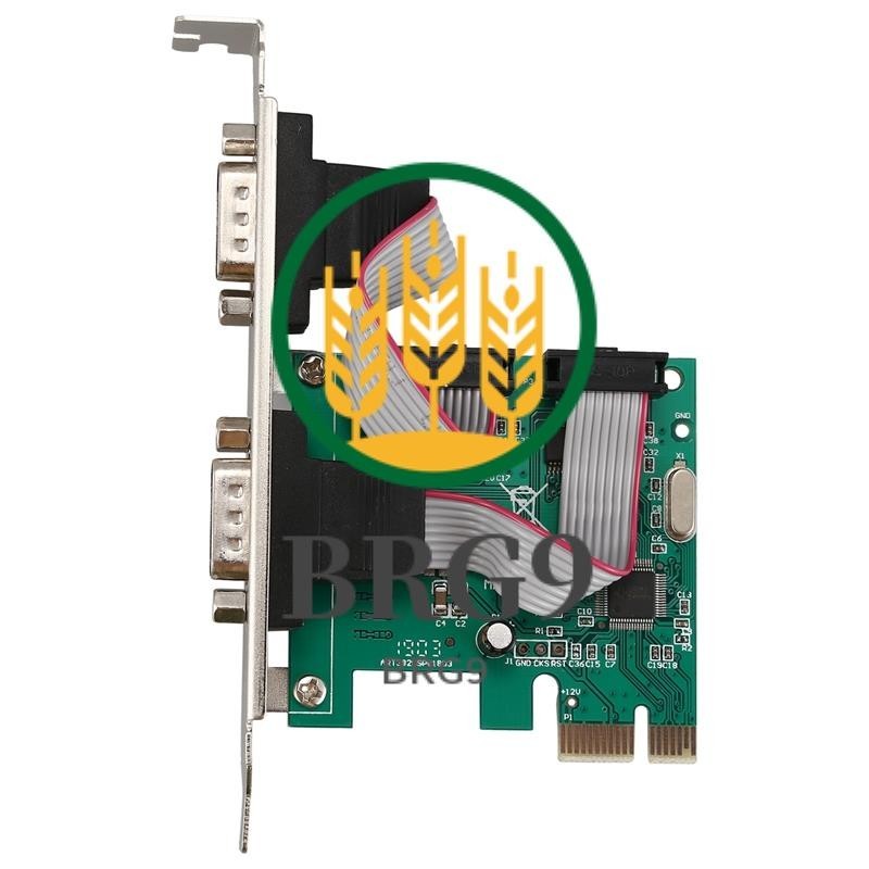PCI-E Express Dual Serial DB9 RS232 2 Portas Placa Adaptadora Controladora Verde | Shopee Brasil