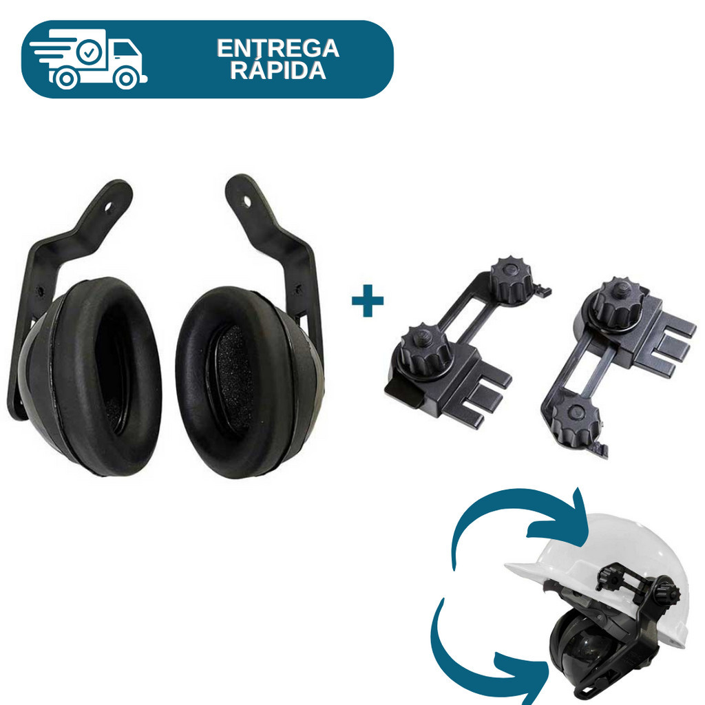 Abafador De Ruidos Concha + Slot Completo Para Acoplar No Capacete ...