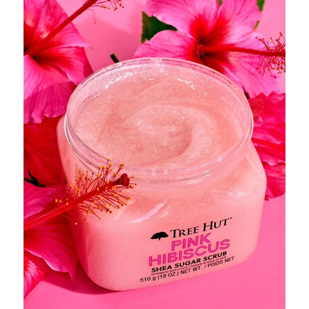 TREE HUT PINK HIBISCUS SHEA SUGAR SCRUB 510G | Shopee Brasil