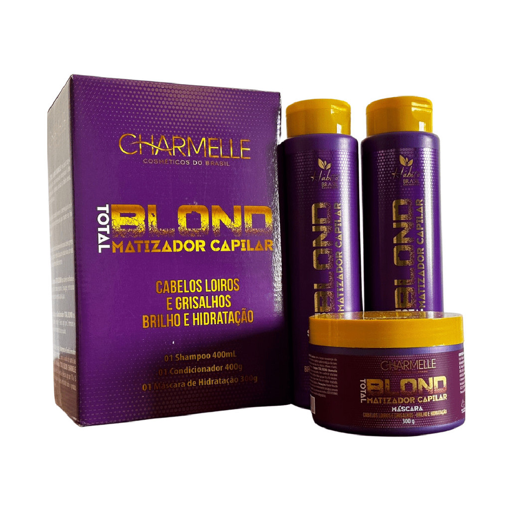 Charmelle Kit Matizador Capilar Total Blond Para Cabelos Loiros E ...