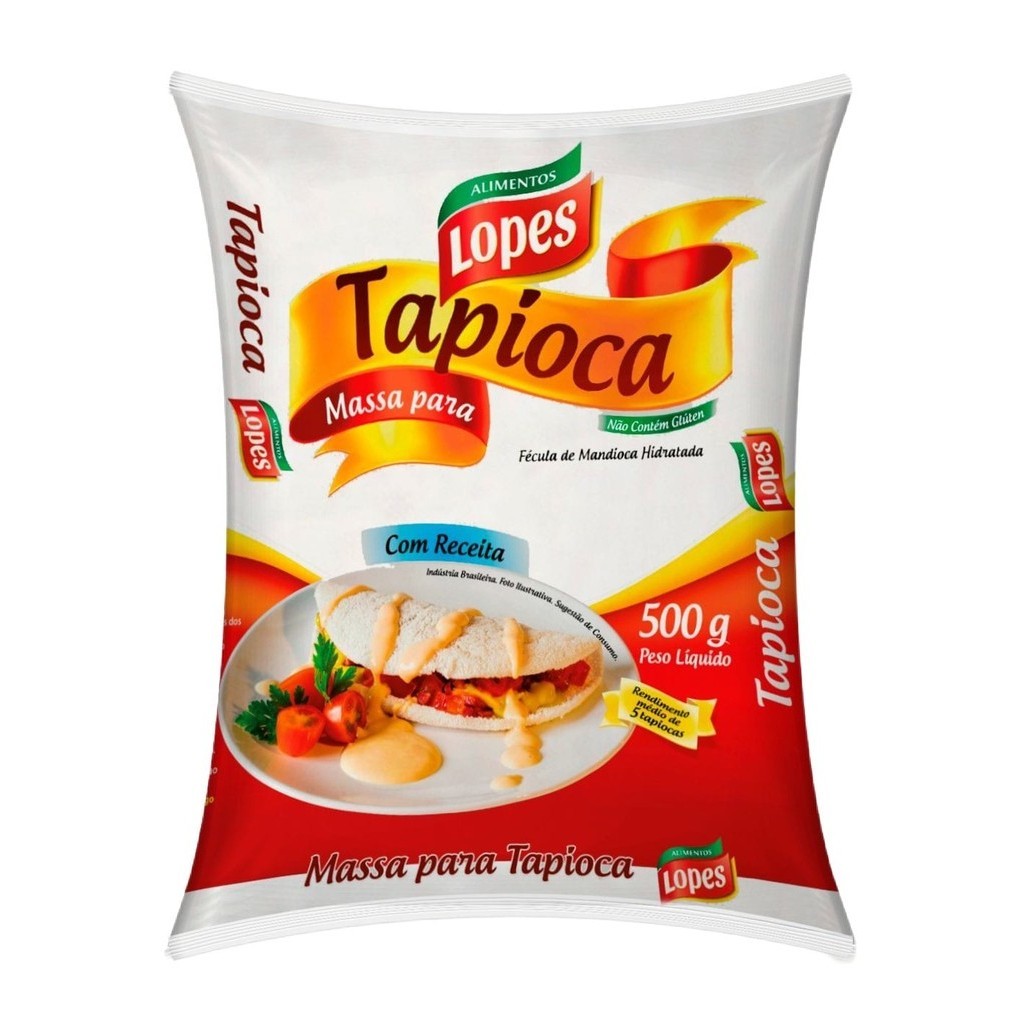 Tapioca Pronta Sem Cheiro 500g - Alimentos Lopes | Shopee Brasil