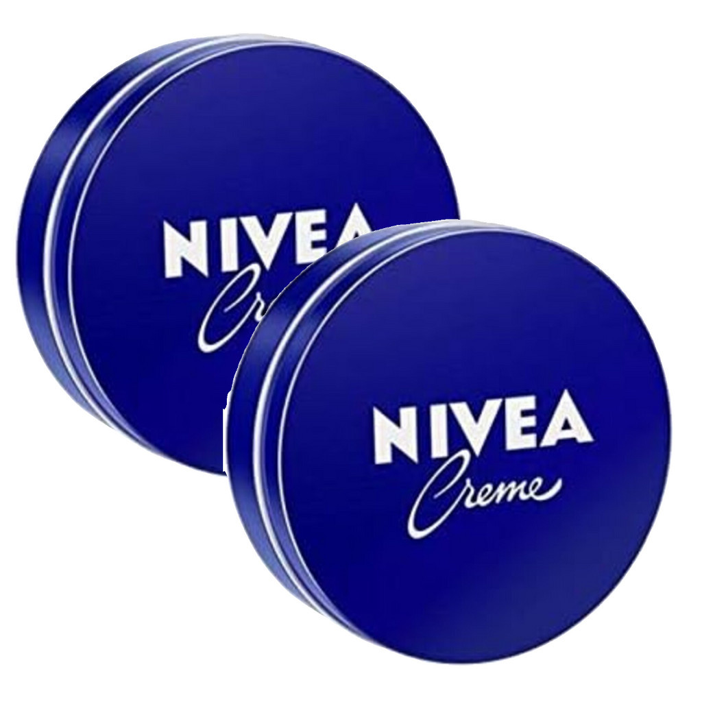 Kit c/ 2 Creme Hidratante Facial e Corporal Lata Azul Nivea 60ml 56g | Shopee Brasil
