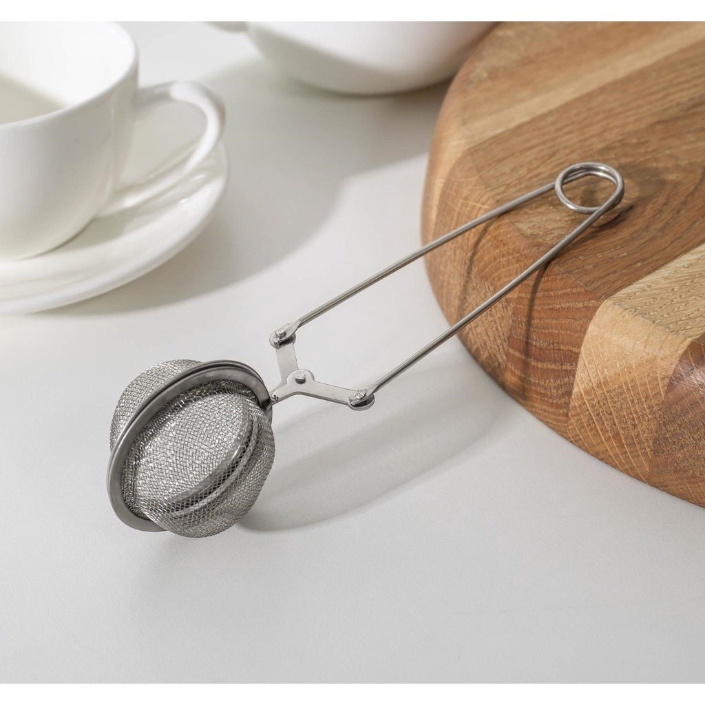 Infusore De Chá Inox Coador Peneira Ervas Com Cabo | Shopee Brasil