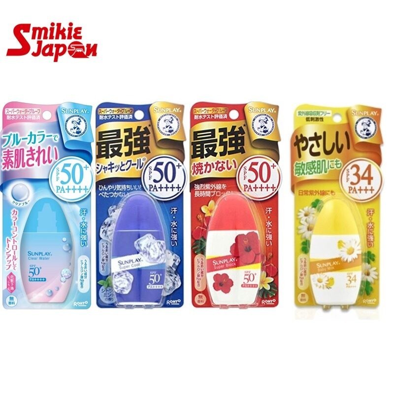 Rohto Mentholatum Sunplay Clear Water Blue Color Unscented SPF50 PA ...