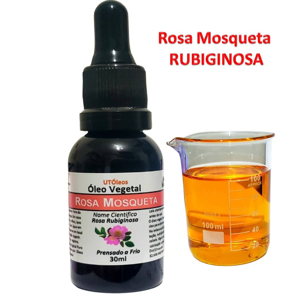 rosa mosqueta 100% puro óleo facial clareador | Shopee Brasil
