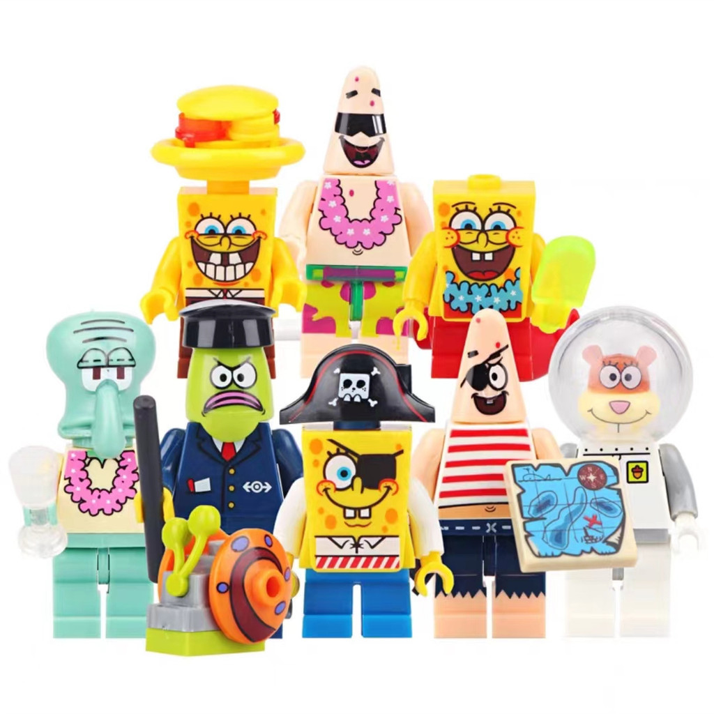 Anime Minifigures SpongeBob Building Block Doll Collection Modelo de ...
